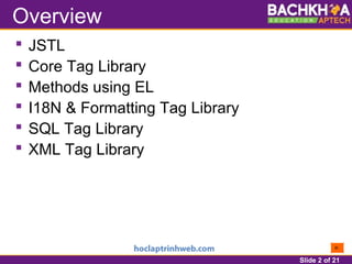Session 7 : jstl - Giáo trình Bách Khoa Aptech | PPT