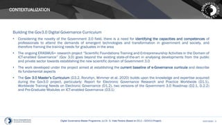 Digital Governance Master Programme. The Gov3.0 Master’s Curriculum | PDF