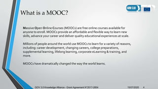 Massive Open Online Course in Digital Governance and Entrepreneurship. The Gov3.0 MOOC | PPT