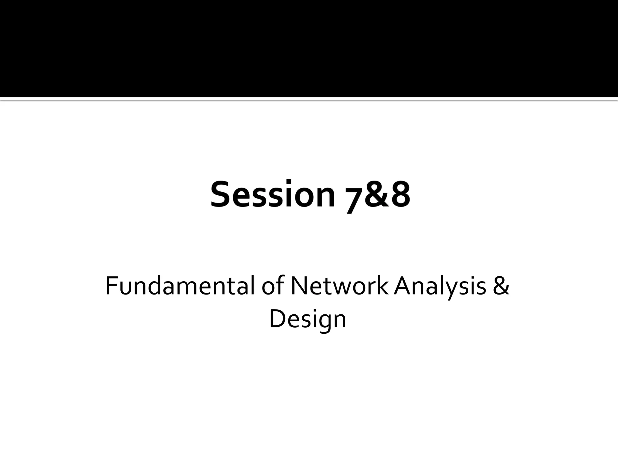 Network Analysis & Design | PDF