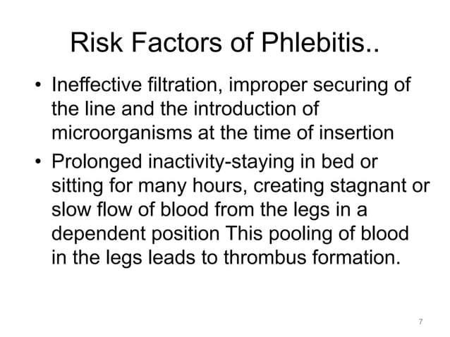 Session 7_ Care of A Patient with Phlebitis.ppt | Blood Disorders ...