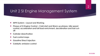 Engines and Vehicle Management System - Systems engineering | PPTX