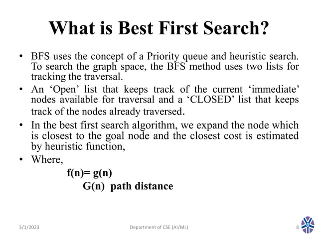 AI_Session 7 Greedy Best first search algorithm.pptx