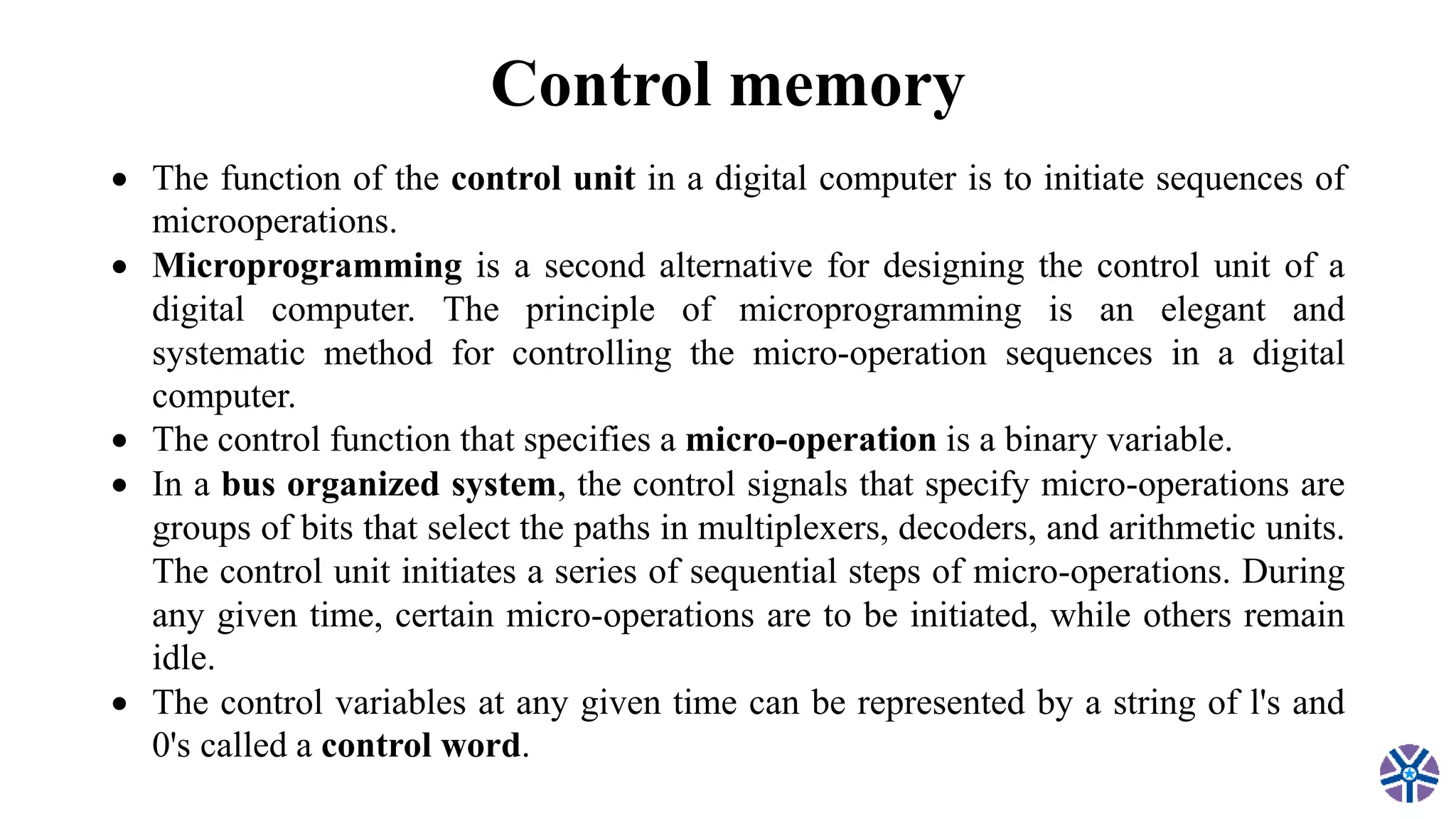Cs304pccomputer Organization And Architecture Session 7 Microprogrammed Controlpptx