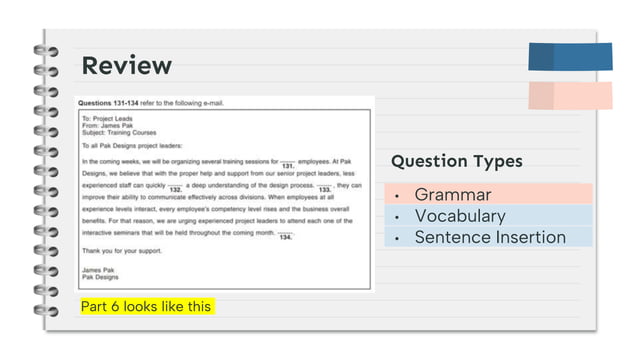 TOEIC Part 6 Discussion | PPTX | Educational Assessment | Education
