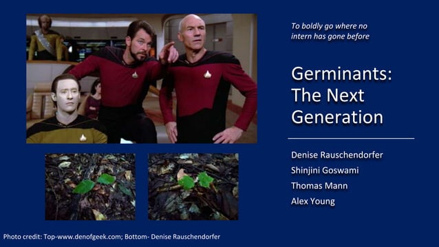 Germinants: The next generation. Denise Rauschendorfer | PPT