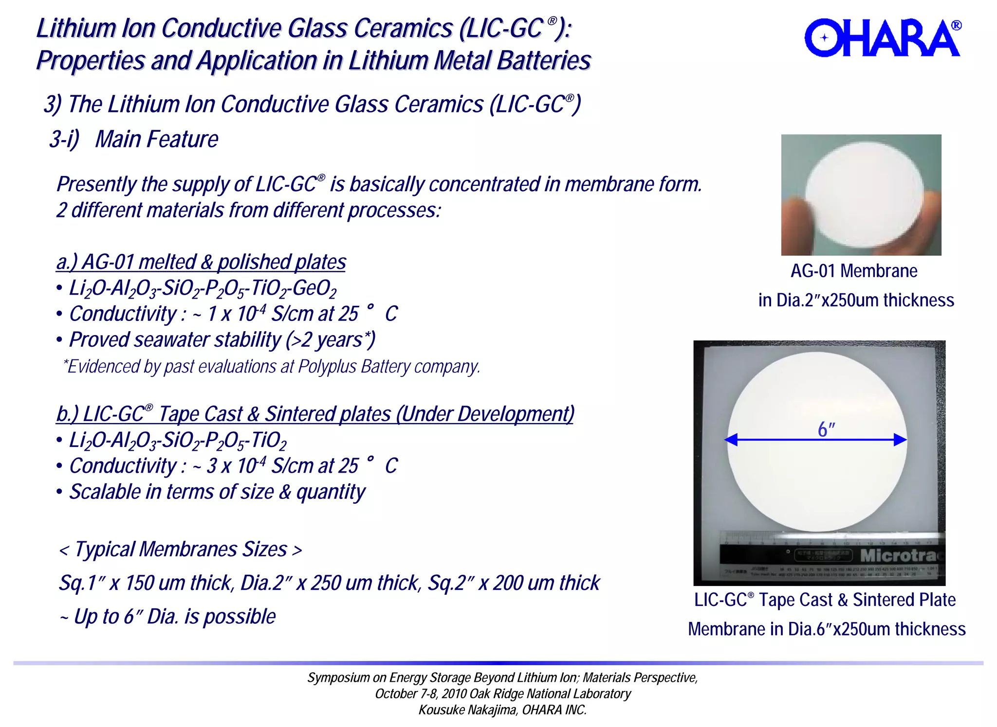 Lithium Ion Conductive Glass Ceramics | PDF