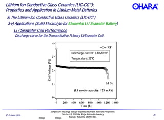 Lithium Ion Conductive Glass Ceramics | PDF