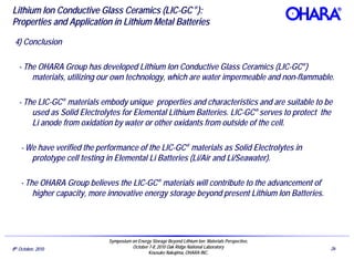 Lithium Ion Conductive Glass Ceramics | PDF
