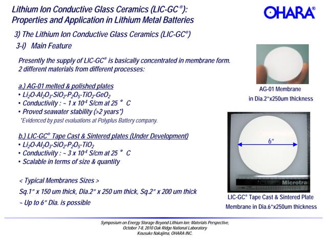 Lithium Ion Conductive Glass Ceramics | PPT
