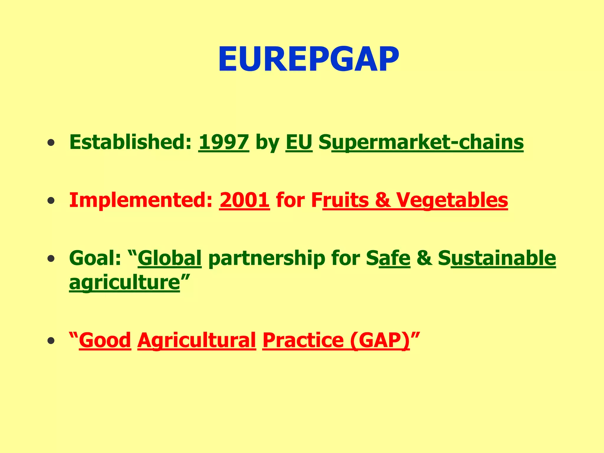 Globalgap And Certification for Agribusiness | PPTX