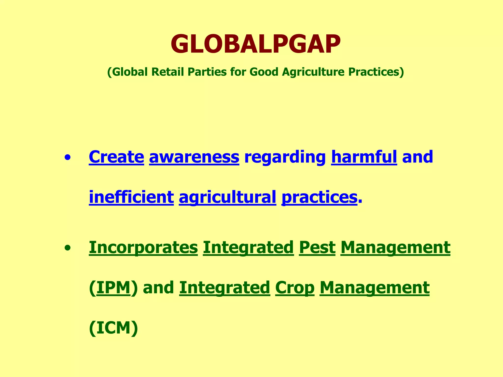 Globalgap And Certification for Agribusiness | PPTX