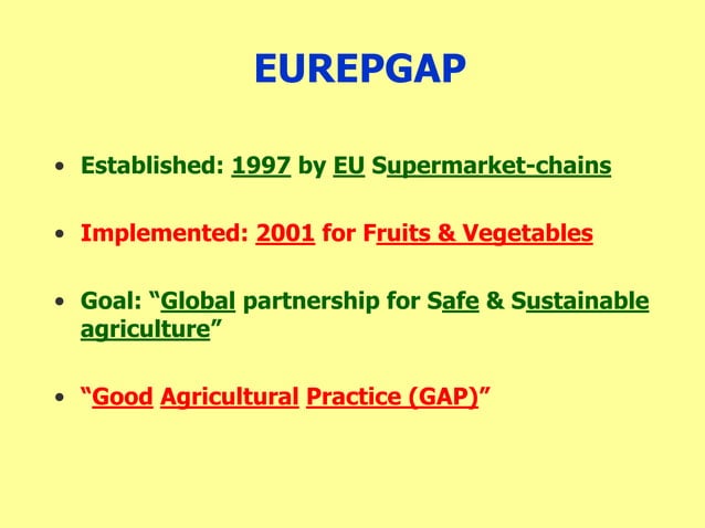 Globalgap And Certification for Agribusiness | PPTX | Agriculture ...