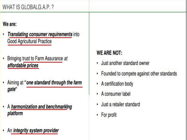 Globalgap And Certification for Agribusiness | PPTX | Agriculture ...
