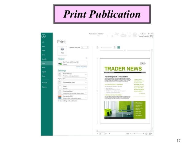 SESSION on Microsoft Publisher applications | PPT