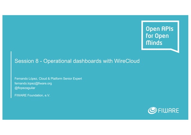 Operational Dashboards with FIWARE WireCloud | PPT