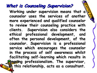 PROFESSIONAL SUPERVISION | PPT