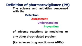 The Concepts of Pharmacovigillance and ADRs.pptx