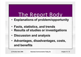 Writing reports and proposals (business etiquette ppt) | PDF