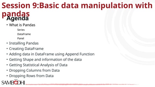 Basic Data Manipulation With Pandas Pandas Pptx Computing Technology And Computing