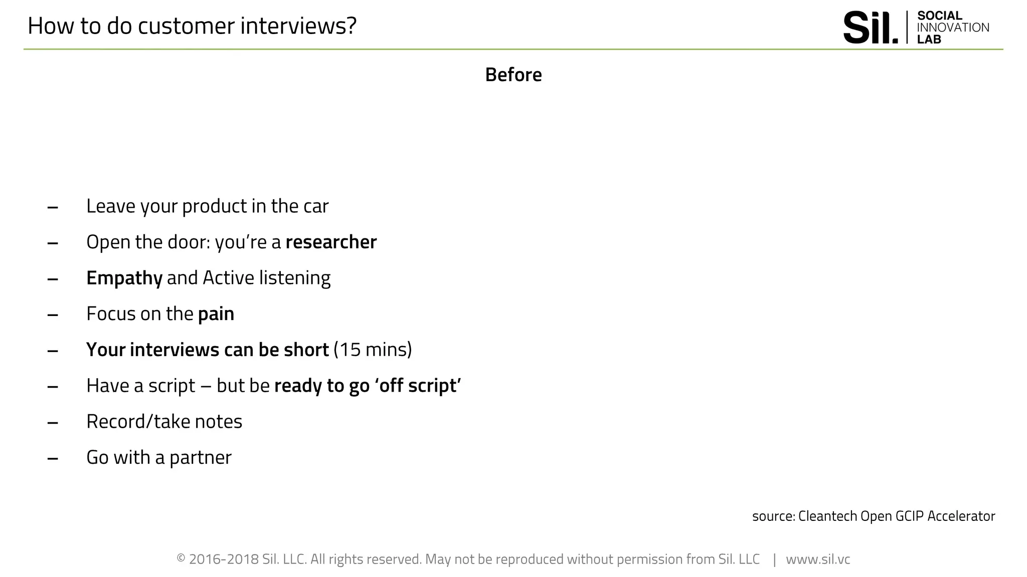 Session 9: Market research methodology - customer interviews | PDF