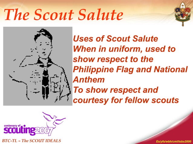 Basic Training Course for Troop: Session 9 - The Scout Ideals.ppt ...
