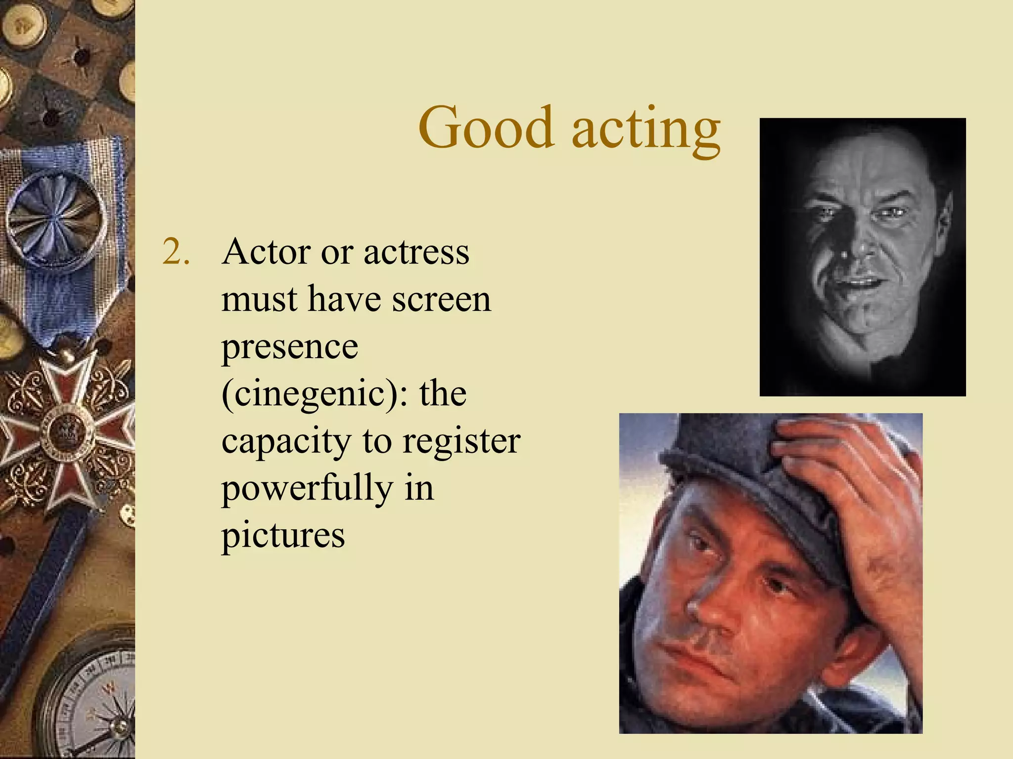 Session 9a acting and directing: Film Appreciation Course | PPT ...