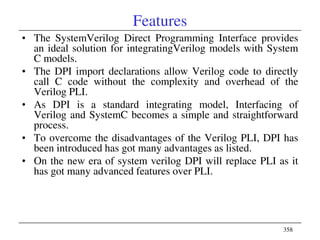 Session 9 advance_verification_features | PPT