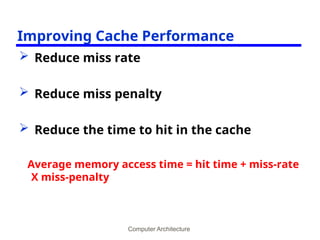 Design of the memory hierarchy computer archiecture | PPT