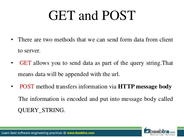 Session And Cookies Get And Post Methods