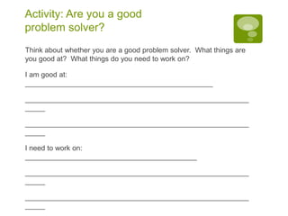 A: Problem Solving Overview | PPTX