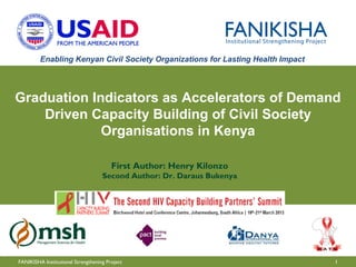 Henry Kilonzo - MSH, Kenya | PPT