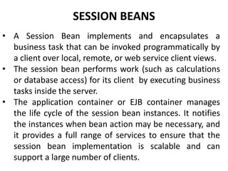 Session bean | PPT