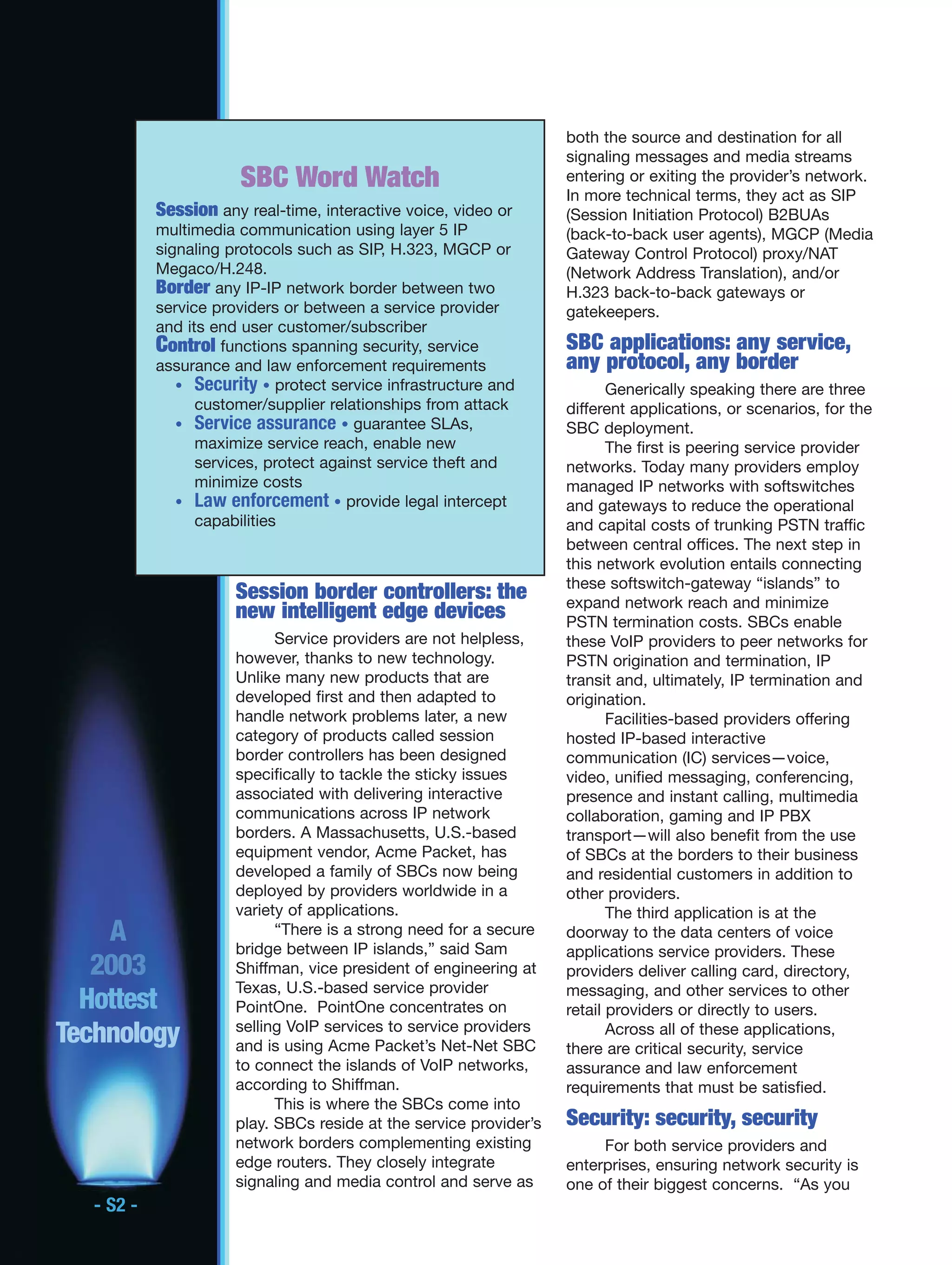 Session bordercontrollers | PDF