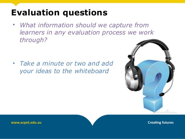Session 5 - Evaluation and Useability for elearning