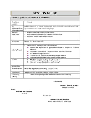 Session guide 2022 | DOCX