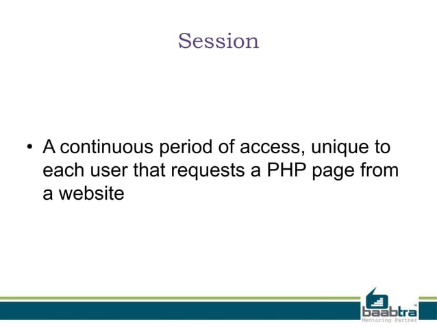 Session handling in php | PPT