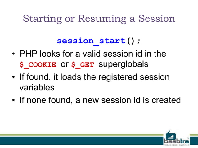 Session handling in php | PPT Session handling in php | PPT