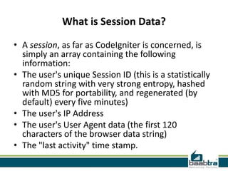 Session handling in codeigniter | PPTX