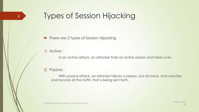 Session Hijacking ppt | PPTX
