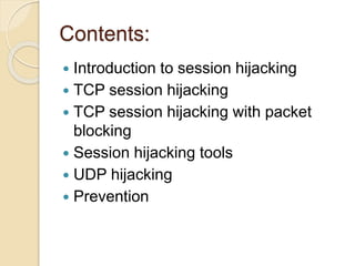 Session hijacking | PPTX
