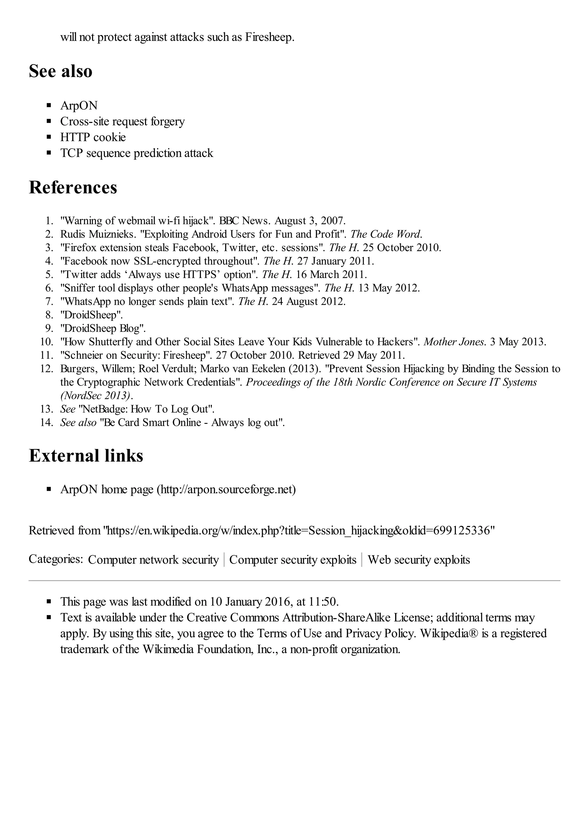 Session hijacking | PDF