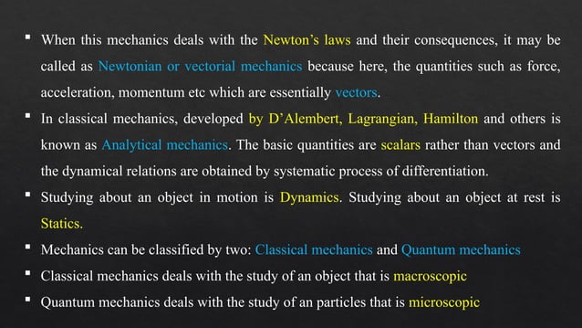 classical mechanics introduction about system .pptx