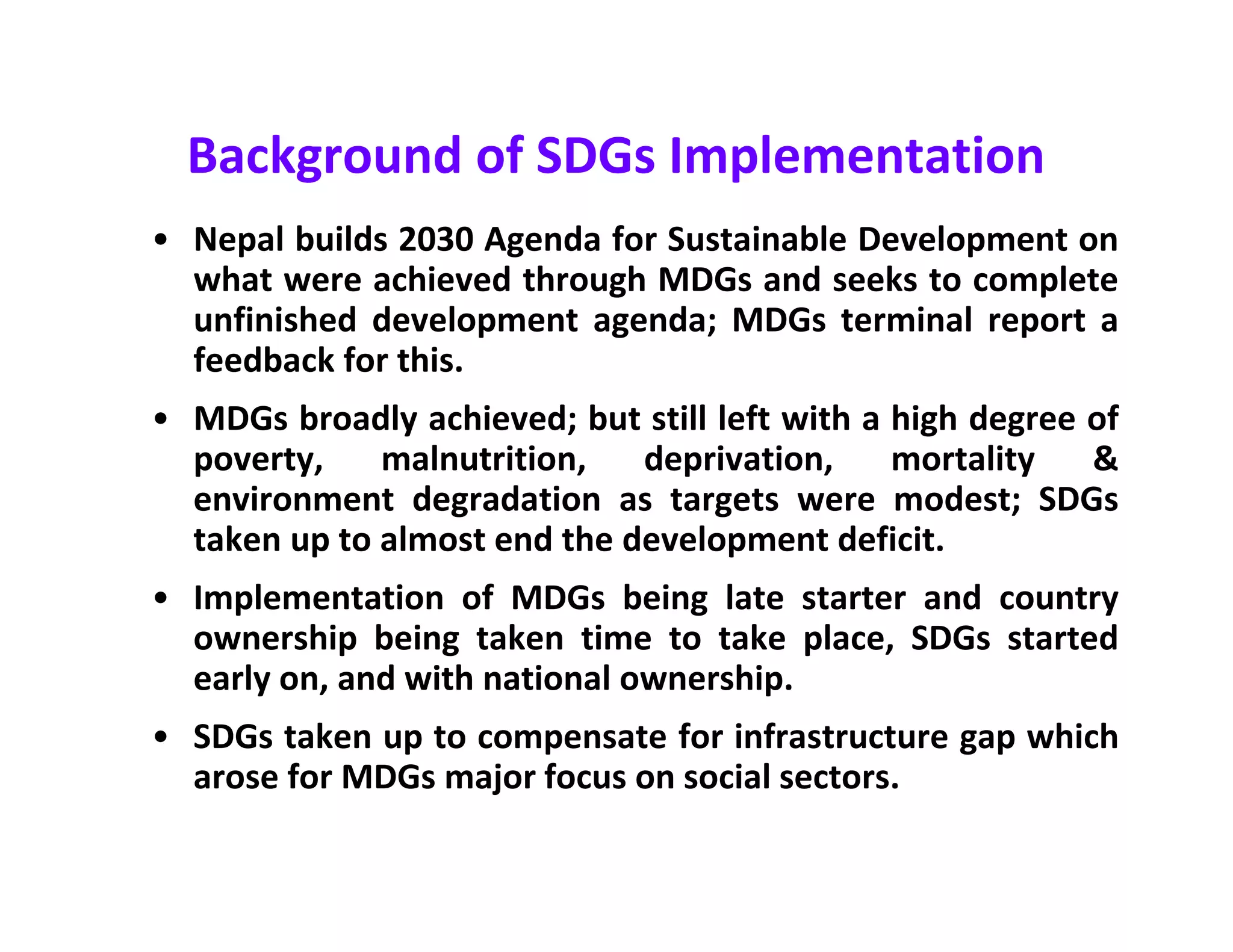 Implementation of SDGs in Nepal: Some Observations on Prioritization | PDF