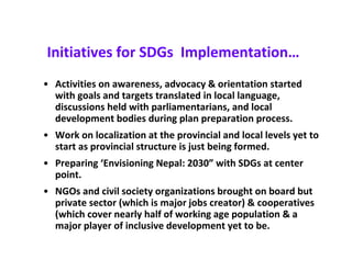 Implementation of SDGs in Nepal: Some Observations on Prioritization | PDF