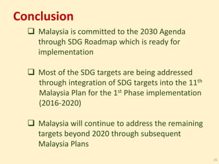 Integrating the 2030 Agenda: SDG Roadmap Malaysia | PPTX