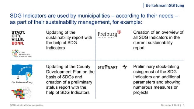 SDG Indicators for Municipalities | PPT