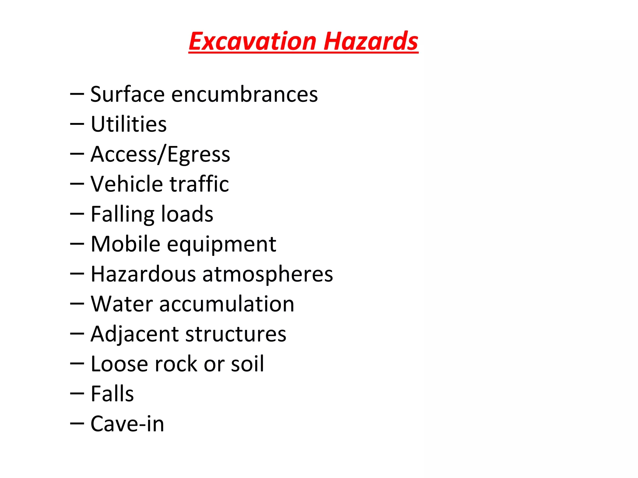 Safety in Excavations | PPT