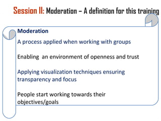 Session moderation & facilitation skill | PPT