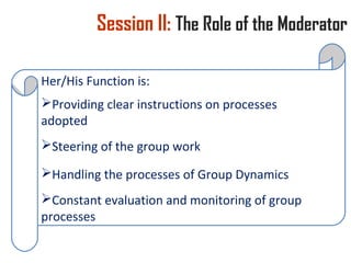 Session moderation & facilitation skill | PPT